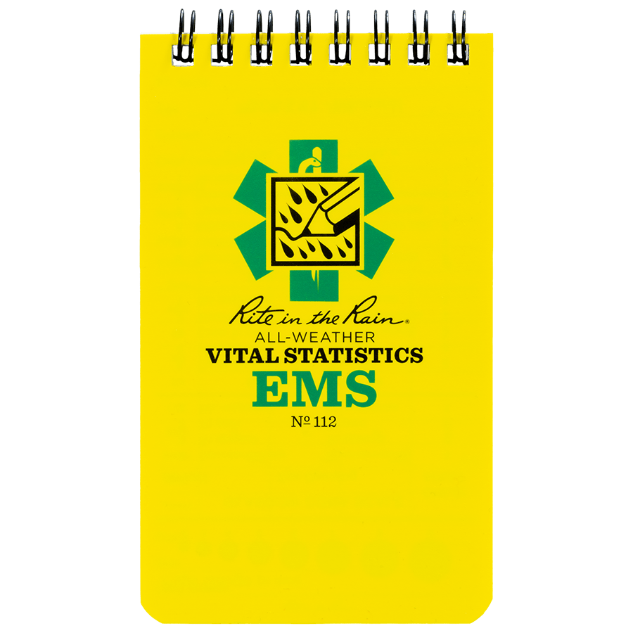 EMS Vital Stats Notebook, 3"x5", (50 Sheets) — CTOMS