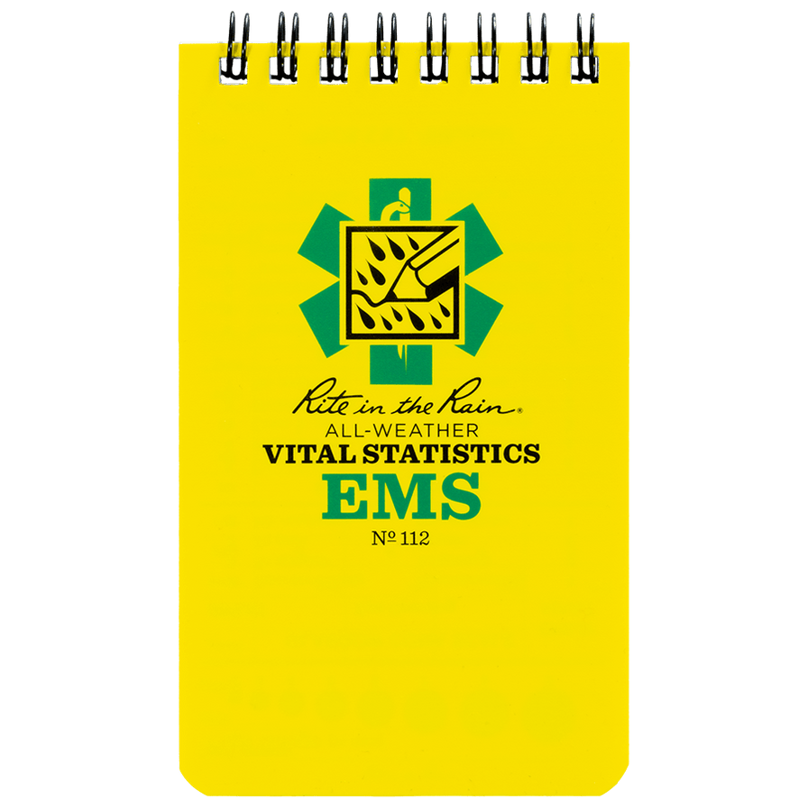 EMS Vital Stats Notebook, 3"x5", (50 Sheets) — CTOMS