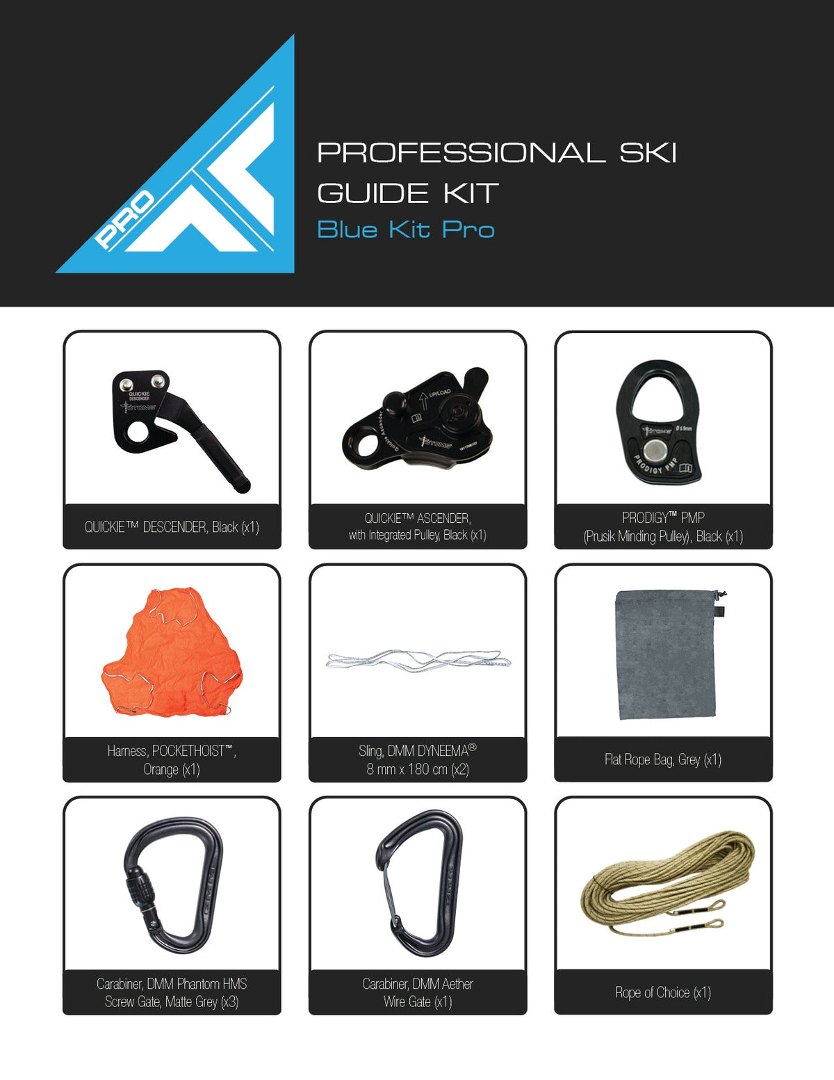 Professional Ski Guide Kit - Blue Kit Pro — CTOMS