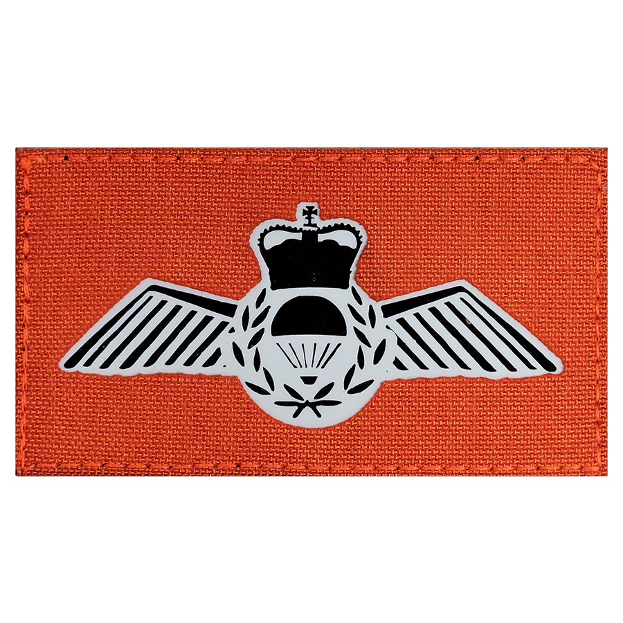 Patch, Cordura/IR/GITD, SAR TECH WINGS, 90x50MM, Orange — CTOMS
